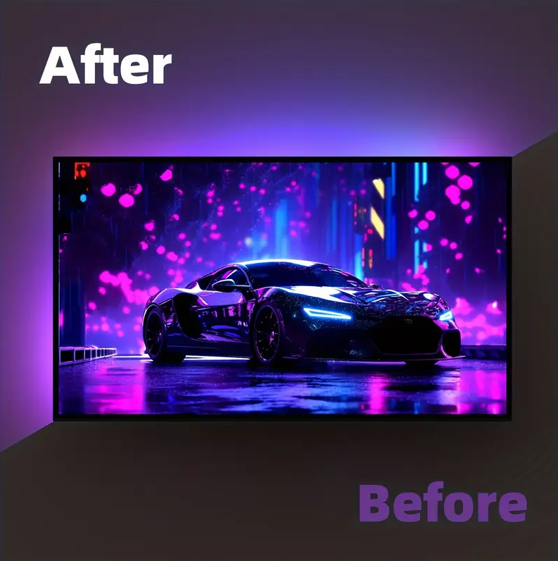 TV backlight Dual-input single-output HDMI 2 color-changing strip ...